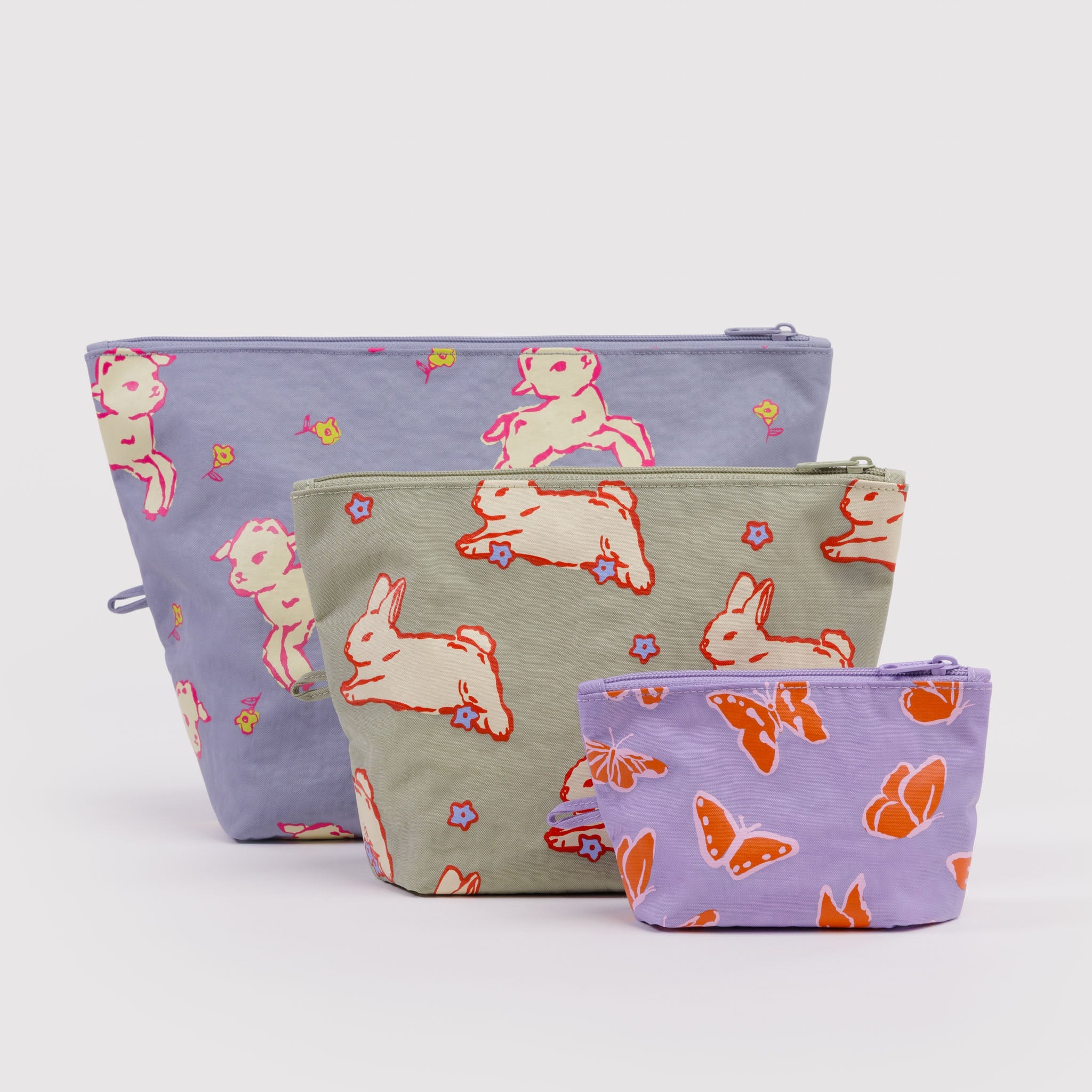กระเป๋าผ้า Baggu Go Pouch Set ลาย Afternoon Stripe – ROVE